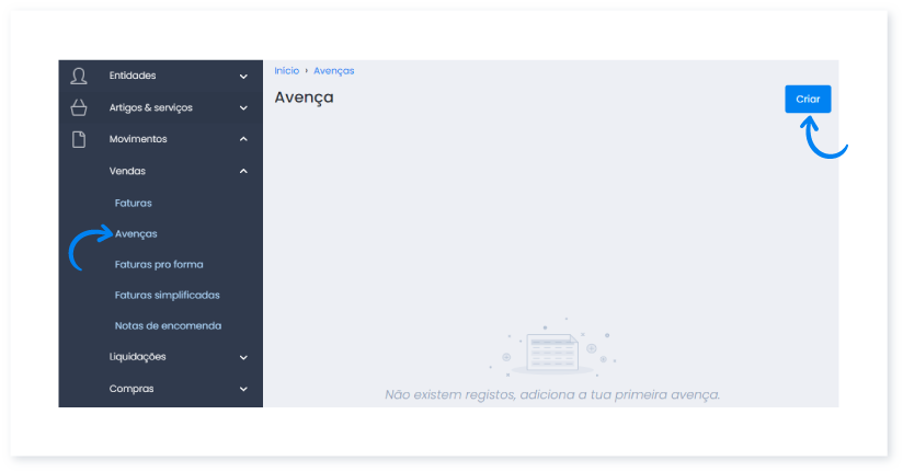 Como criar uma avença | Programa de facturación online para au...