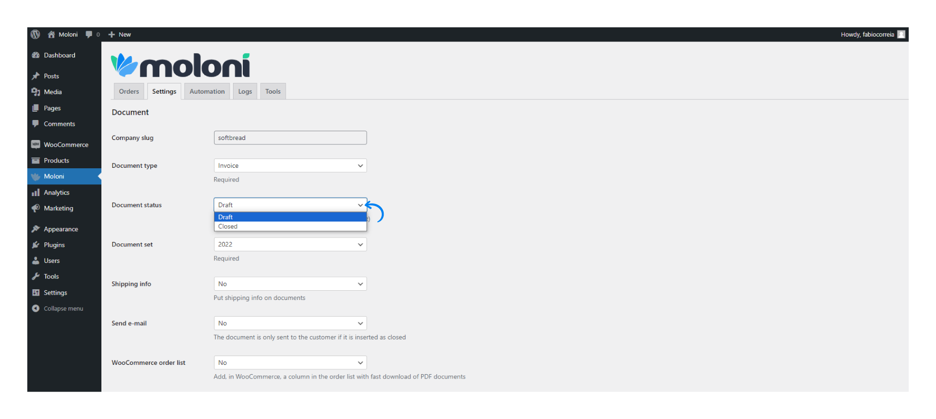 How to configure the Moloni plugin on Wordpress | Programa de f...