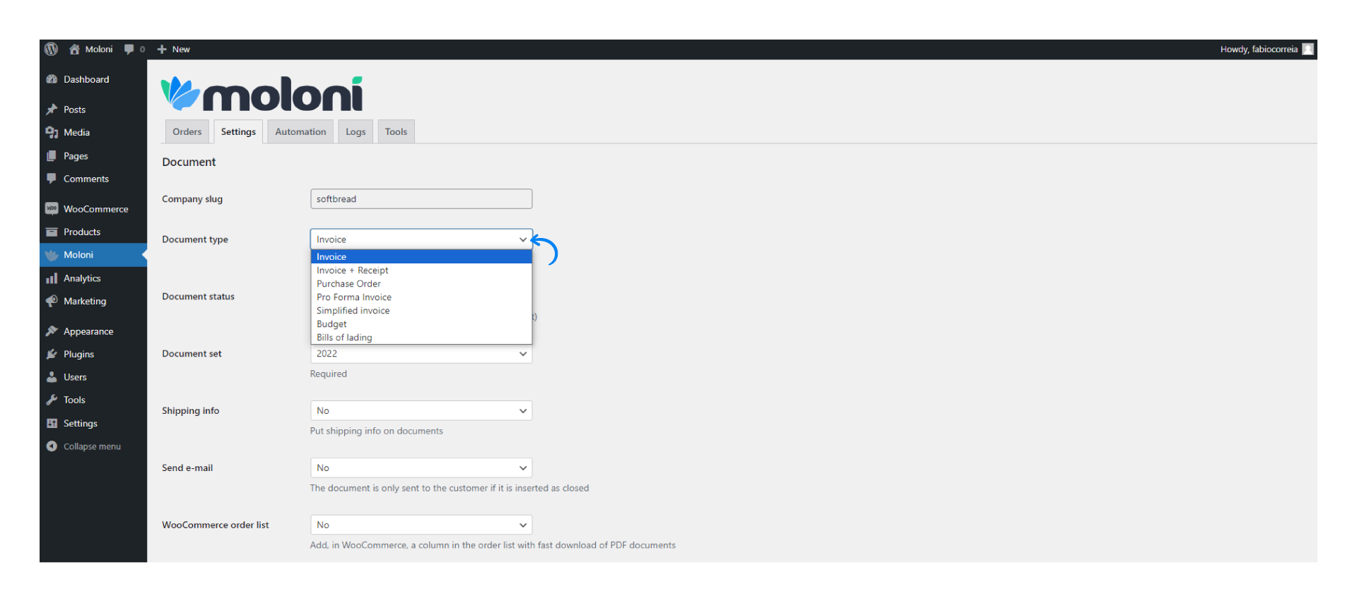 How to configure the Moloni plugin on Wordpress | Programa de f...